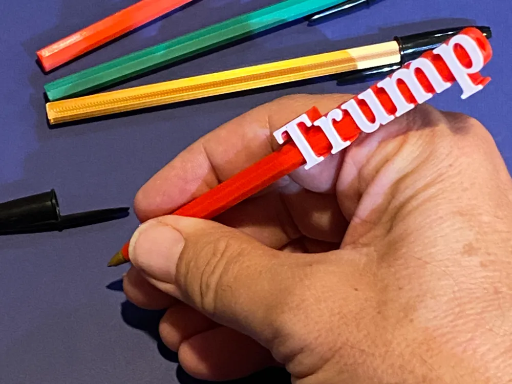 Donald Trump Pen by Jim Larsen MakerWorld: Download Free 3D Models