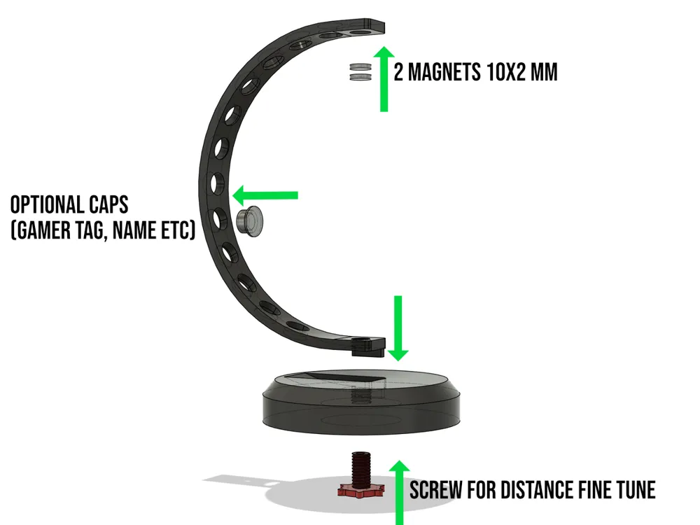 Magnetic Levitating Holder & 3 pen models - Free 3D Print Model ...