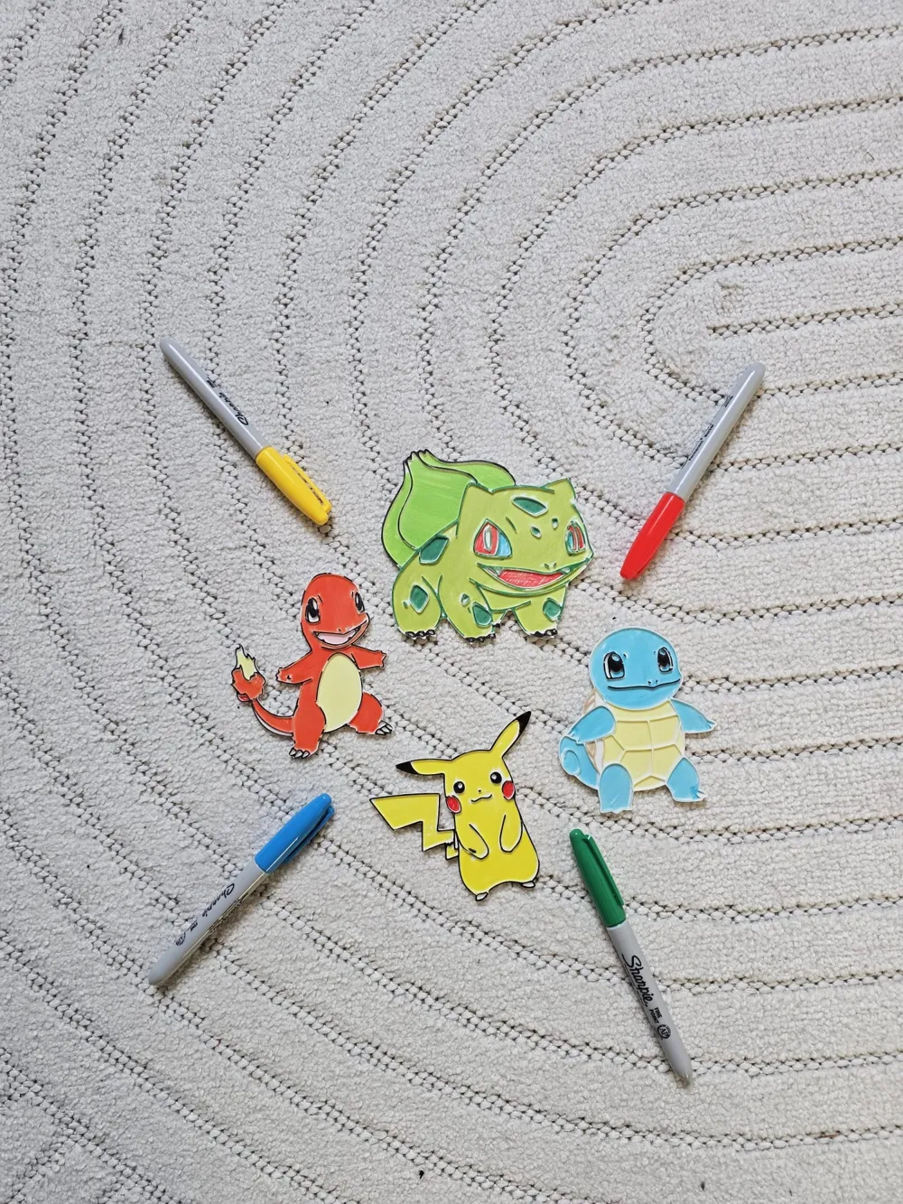 Pokemon Coloring Set Charmander Pikachu Squirtle - Free 3D Print Model ...