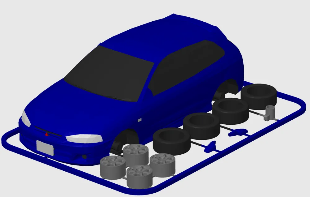 Mitsubishi Mirage Cyborg ZR (Colt CJ0) Kit Card - Free 3D Print Model ...