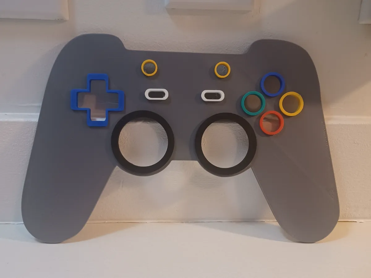 Gamepad Controller Wall Art No AMS Needed - Free 3D Print Model ...