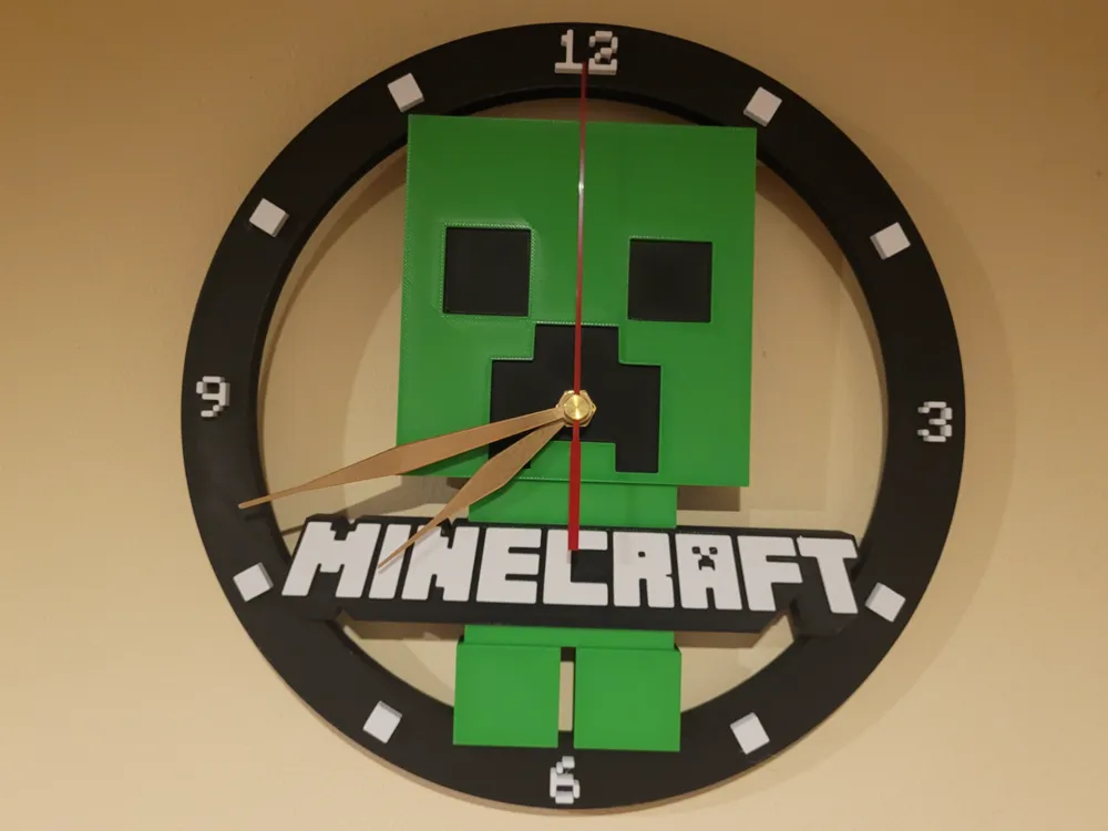 Minecraft Creeper Clock - Free 3D Print Model - MakerWorld