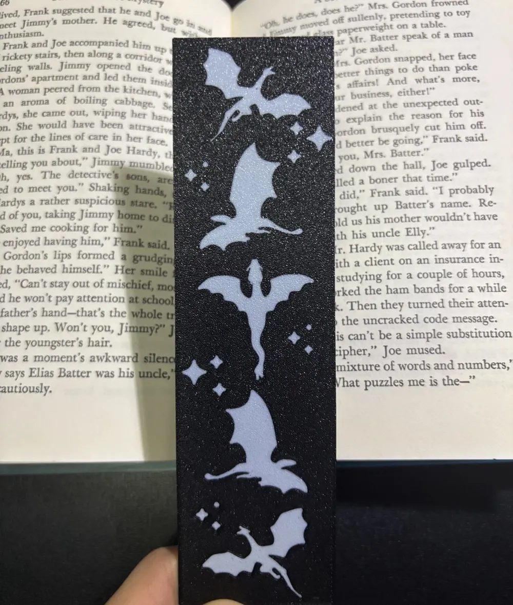 Fourth Wing Dragon Bookmark by WiseCAD - MakerWorld