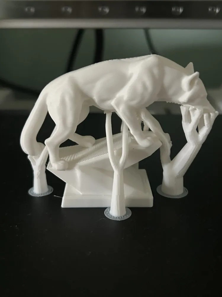 Geometric Wolf – 3D Printable Sculpture by Disaster MakerWorld: Download Free 3D Models
