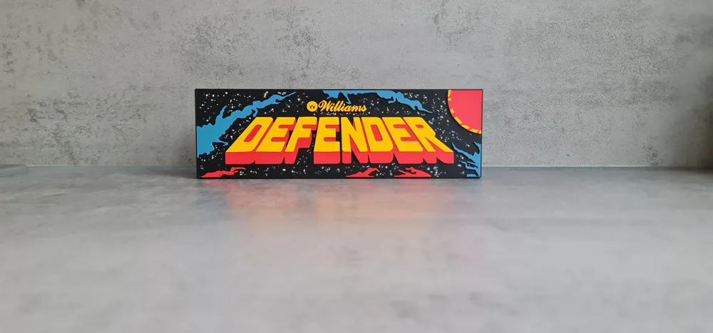Defender Classic Arcade Marquee Logo / Sign - Free 3D Print Model ...