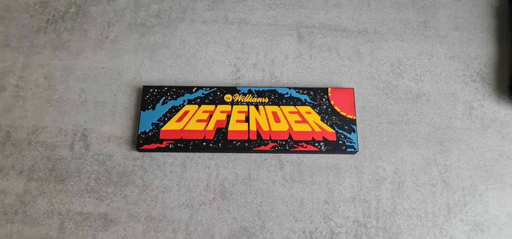 Defender Classic Arcade Marquee Logo / Sign - Free 3D Print Model ...