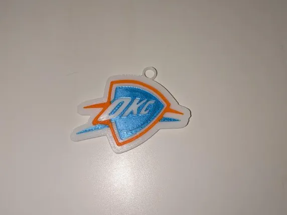 Oklahoma City Thunder Keychain - Free 3D Print Model - MakerWorld