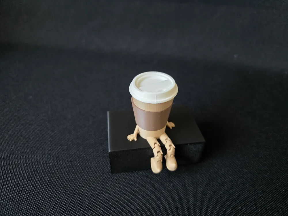 Articulated Flexi Coffee Buddy Gift - Free 3D Print Model - MakerWorld