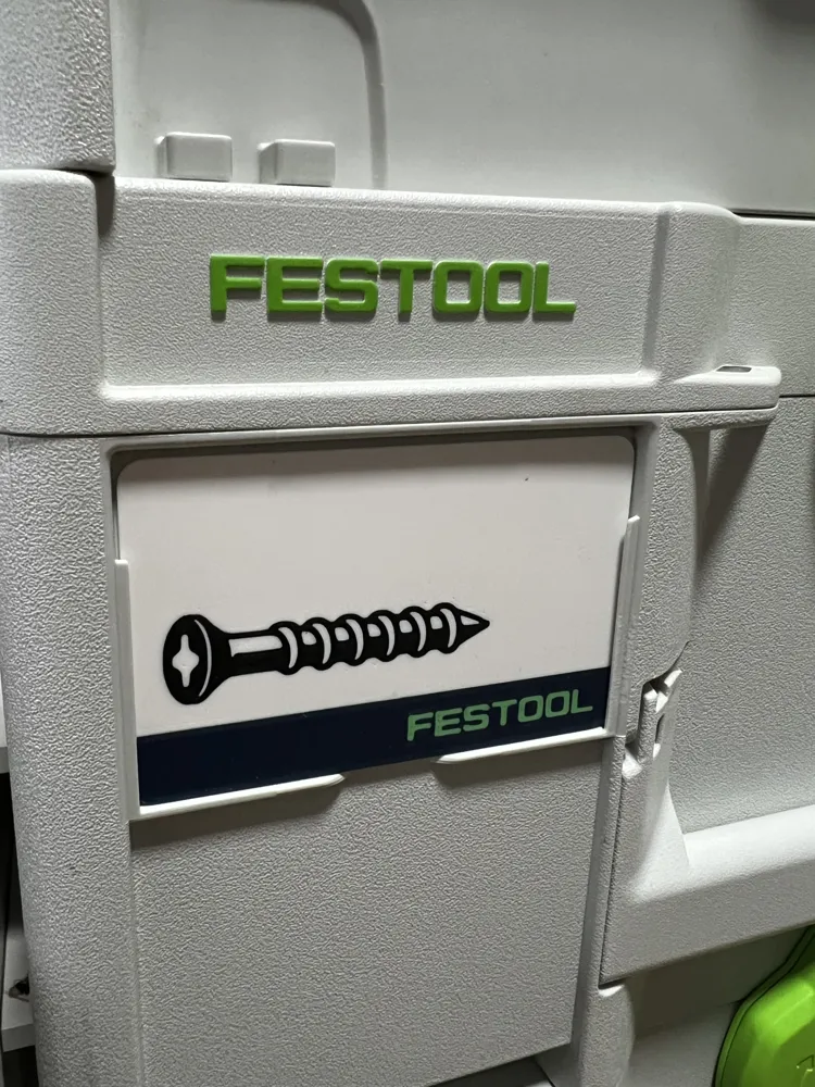 Festool Systainer Label - Screws - Free 3D Print Model - MakerWorld