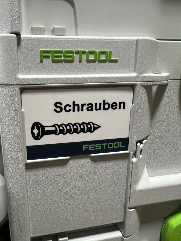 Festool Systainer Label - Screws - Free 3D Print Model - MakerWorld