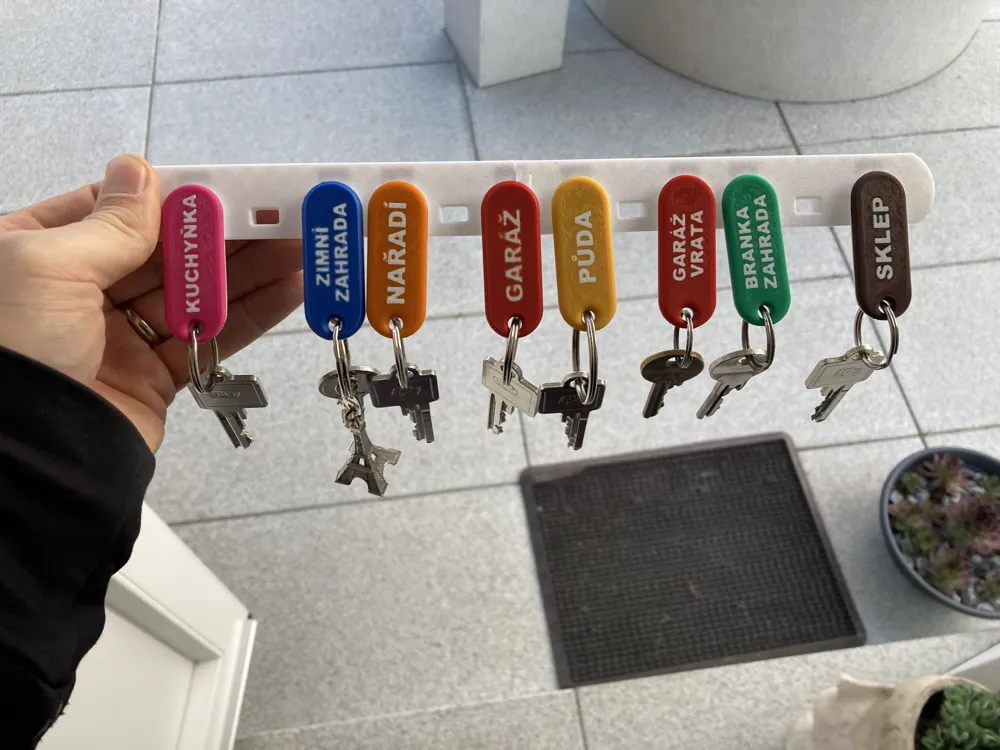 Keychain - customizable label - magnet - 2 colors - Free 3D Print Model ...