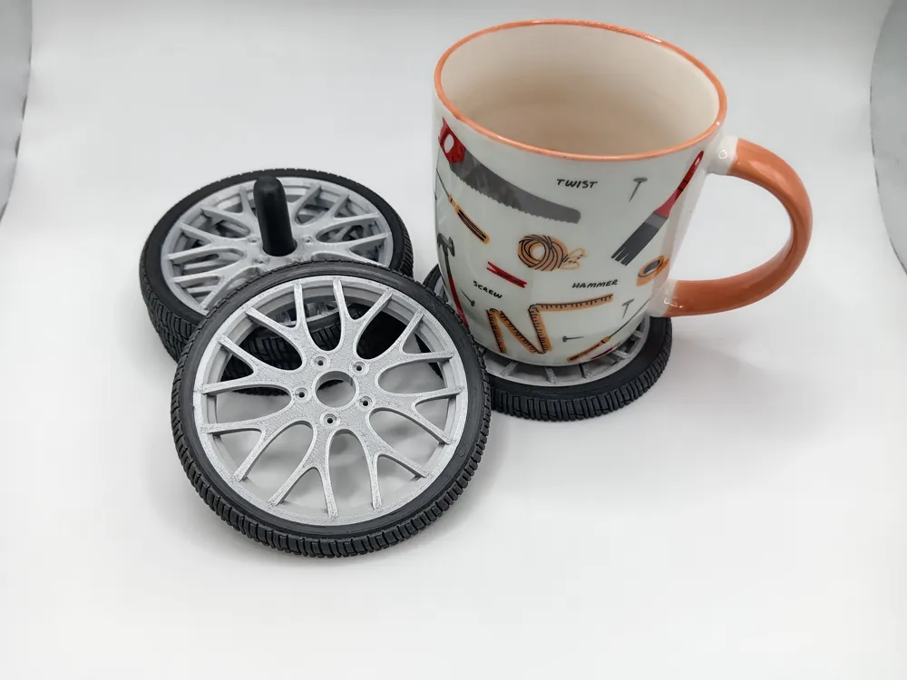 Alloy Wheel Coasters | Drink Coasters |Wheel Decor - Free 3D Print ...