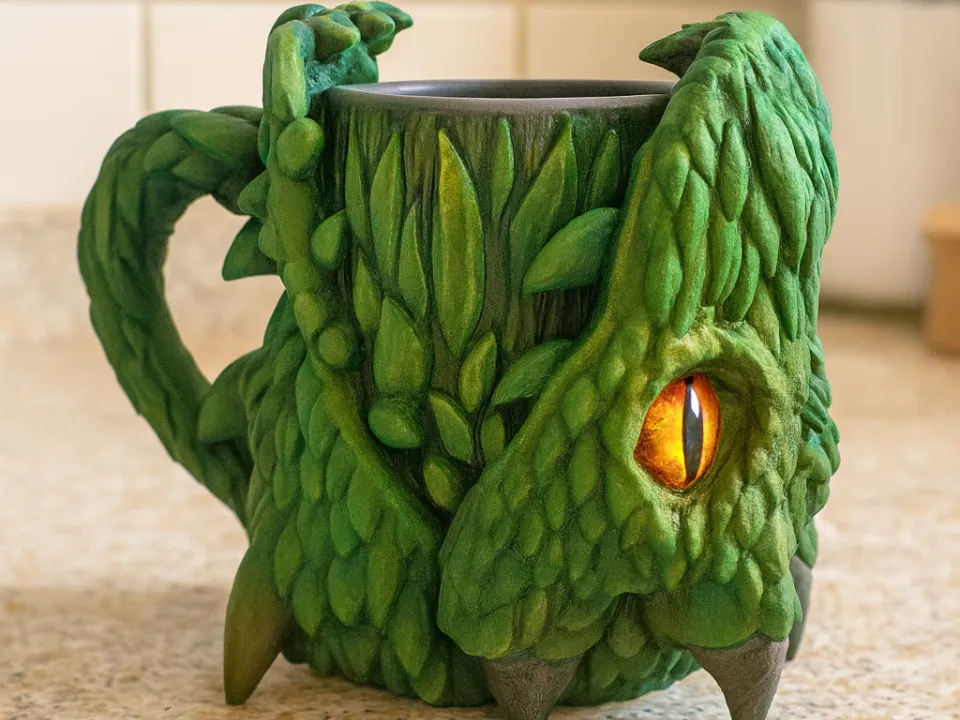 Dragon Mug by Filamente MakerWorld: Download Free 3D Models