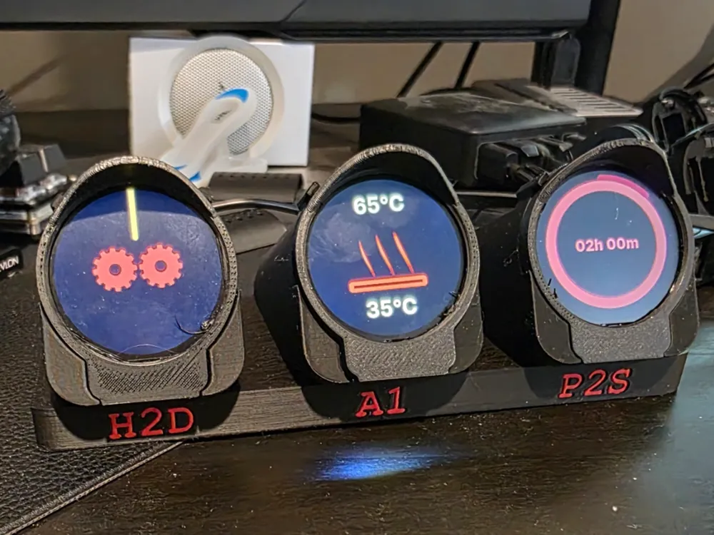 Panda Knomi Triple Screen Desk Stand - Free 3D Print Model - MakerWorld