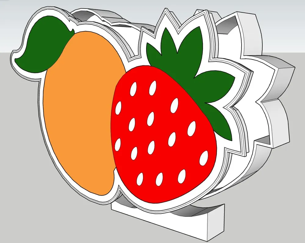 Strawberry and Mango Lightbox by brianjtrigg - MakerWorld
