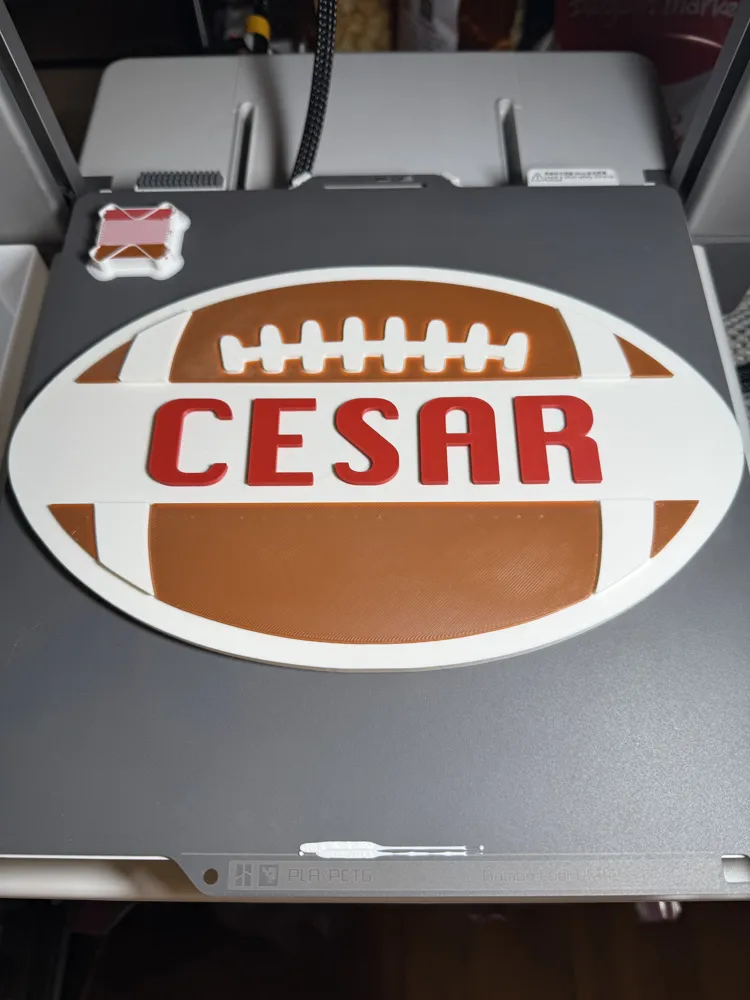 Customizable Football Player/Team Name Sign - Free 3D Print Model ...