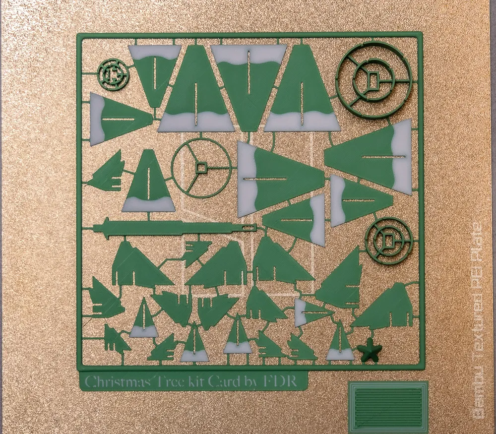 Snowy Christmas Tree kit card - large by feder MakerWorld: Download ...