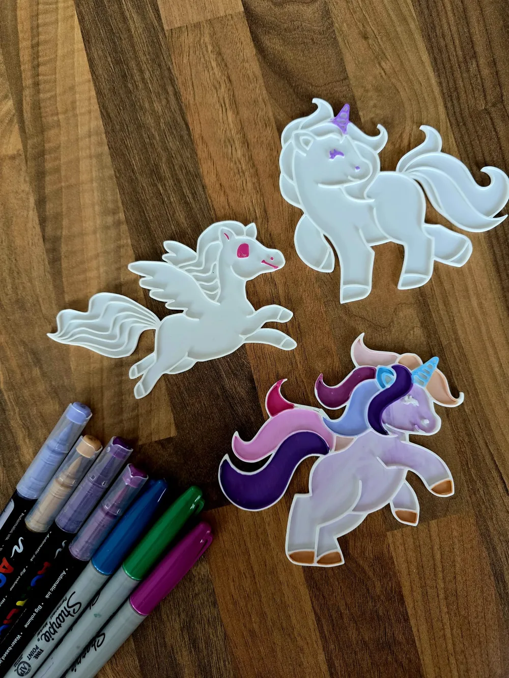 Unicorn Cute Rainbow Coloring Pack DIY Craft by Merilno3D MakerWorld ...