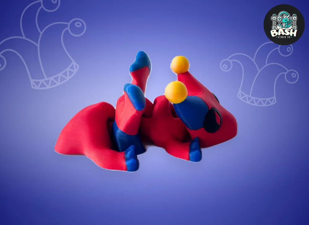 articulated baby jester dragon - Free 3D Print Model - MakerWorld