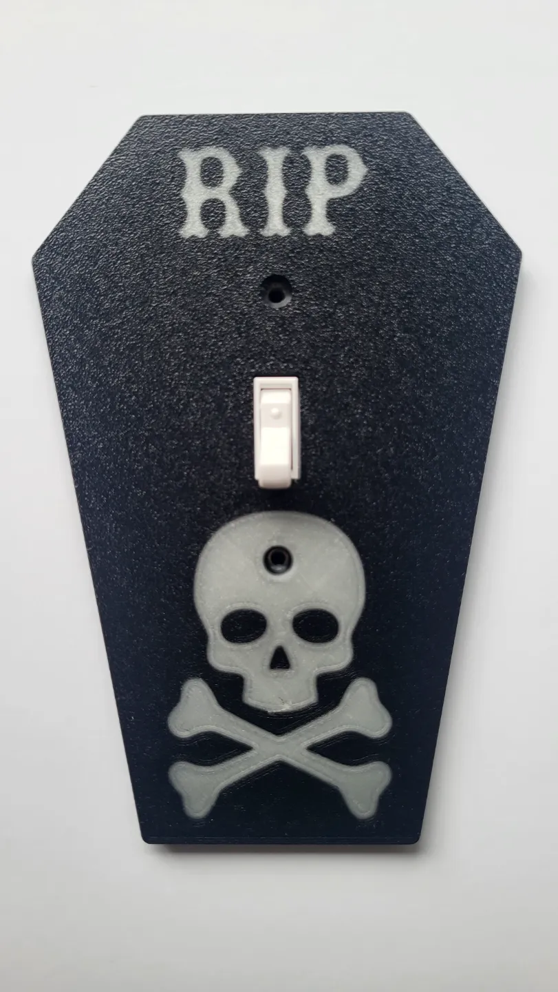 Spooky Coffin Light Switch Cover - Free 3D Print Model - MakerWorld