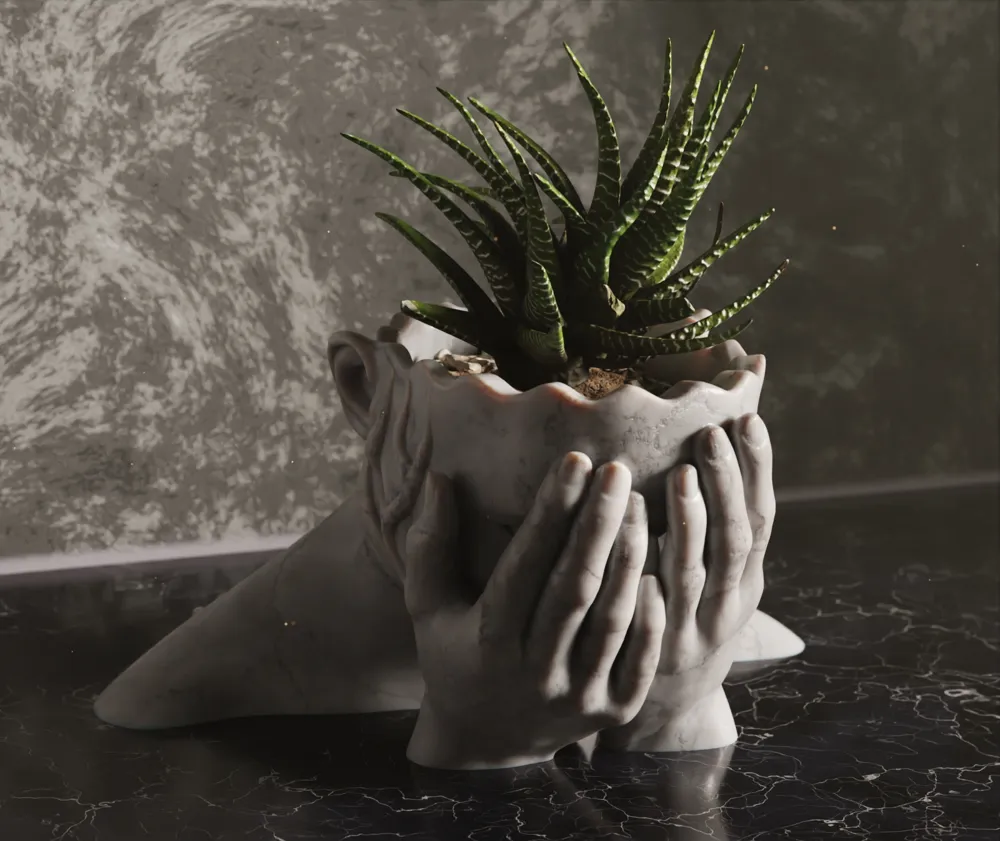 Sad Woman Vase by uni3Dworld MakerWorld: Download Free 3D Models