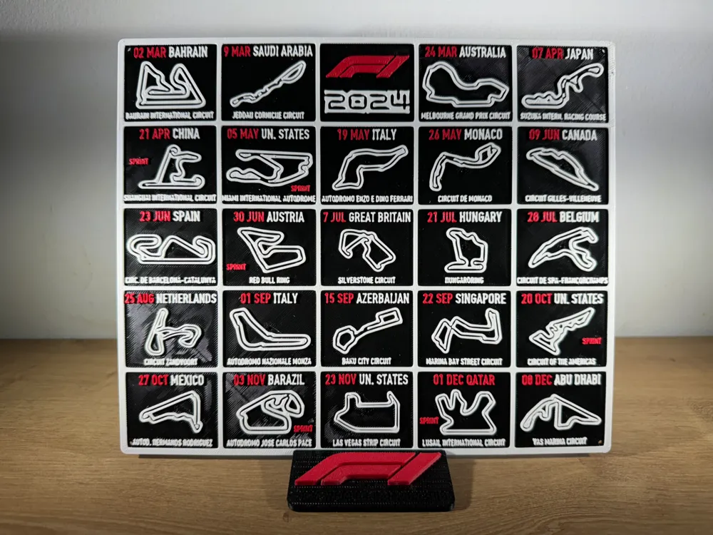 Formula One - 2024 World Championship Calendar by Never Disarm ...