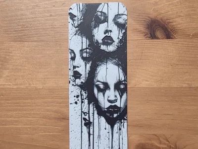 3 creepy Girls Bookmark - Free 3D Print Model - MakerWorld