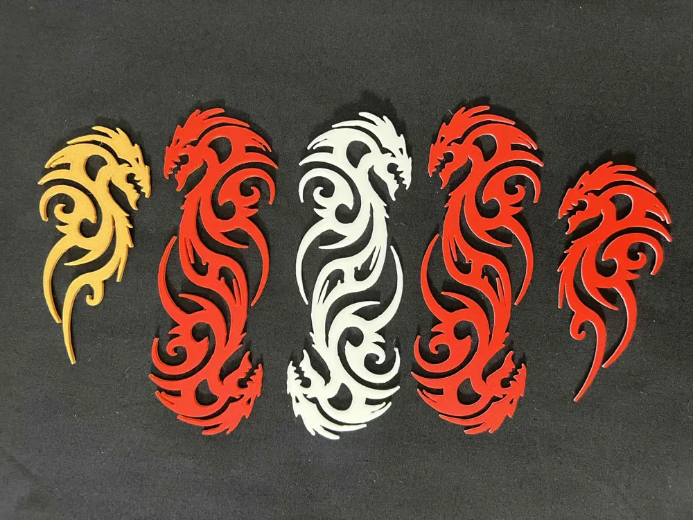 Tribal Dragon Silhouette Bookmarks by 3djd MakerWorld: Download Free 3D ...