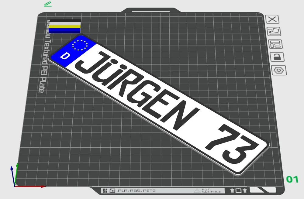 Registration plate 1:2 V2 (DE) by Jirik - MakerWorld