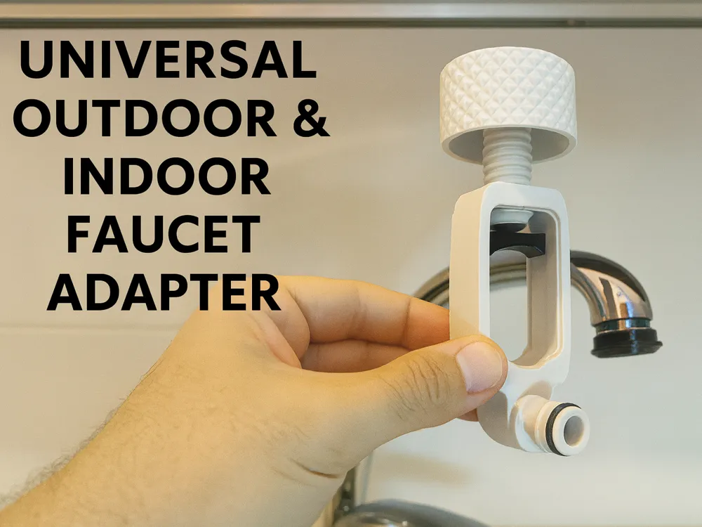 Universal Outdoor & Indoor Faucet Adapter - Free 3D Print Model ...