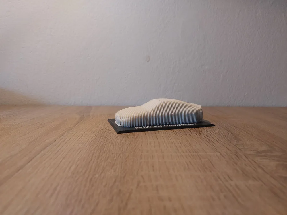 BMW M4 Competition Layered Sculpture - Free 3D Print Model - MakerWorld
