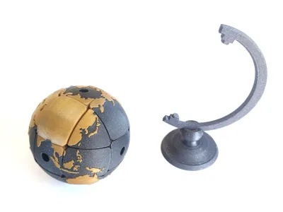 Earth Cube: a Rubik's style Puzzle Globe! by Rossero MakerWorld ...