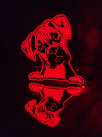 Boxer Dog Light Box LED Lamp by Picture_it MakerWorld: Download Free 3D ...