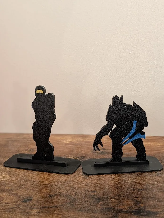 Halo Master Chief & Arbiter Modular Bookends by kavaliero - MakerWorld