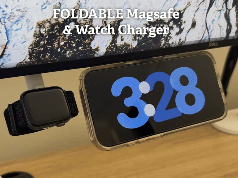 Apple Magsafe & Watch Charger - Monitor Mount - Free 3D Print Model ...