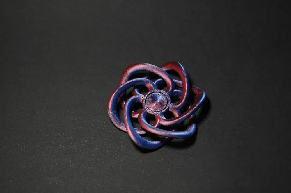 Helix petal fidget spinner - Free 3D Print Model - MakerWorld