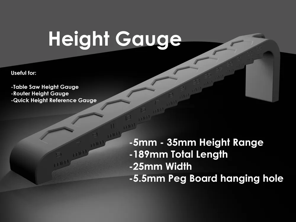 Quick Reference Height Gauge by Mike Jackson - MakerWorld