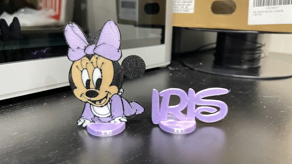 disney Minnie baby birthday party names cake topper topolina torta ...