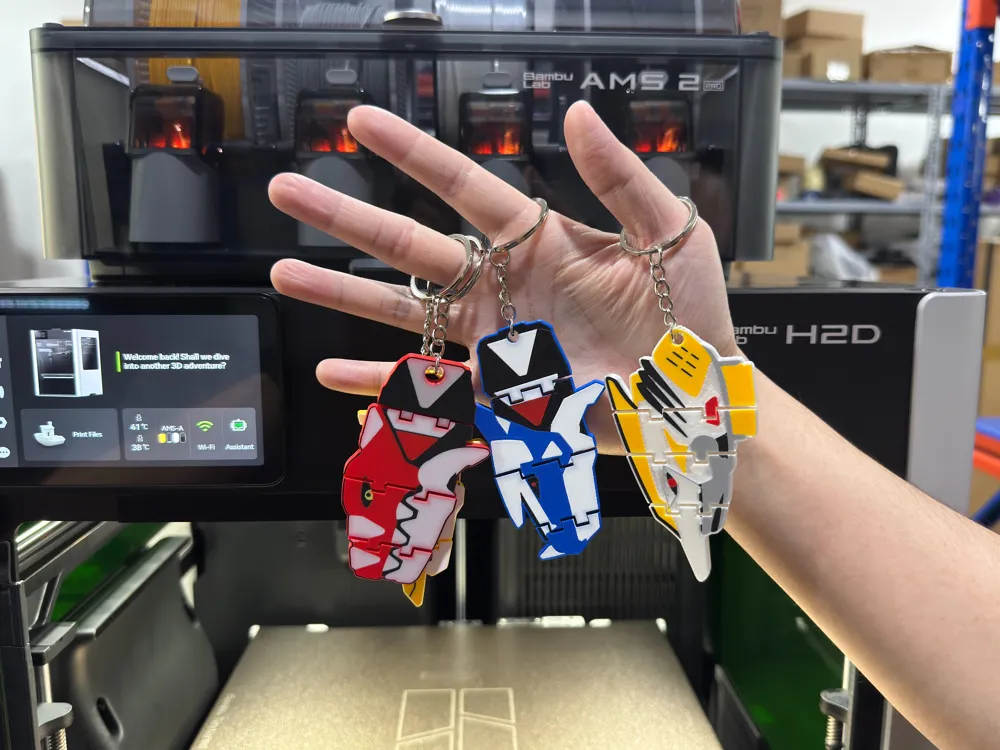 Power Rangers Dino Thunder Flexi Keychain - Free 3D Print Model ...