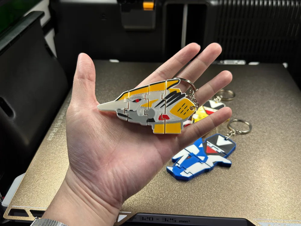 Power Rangers Dino Thunder Flexi Keychain - Free 3D Print Model ...