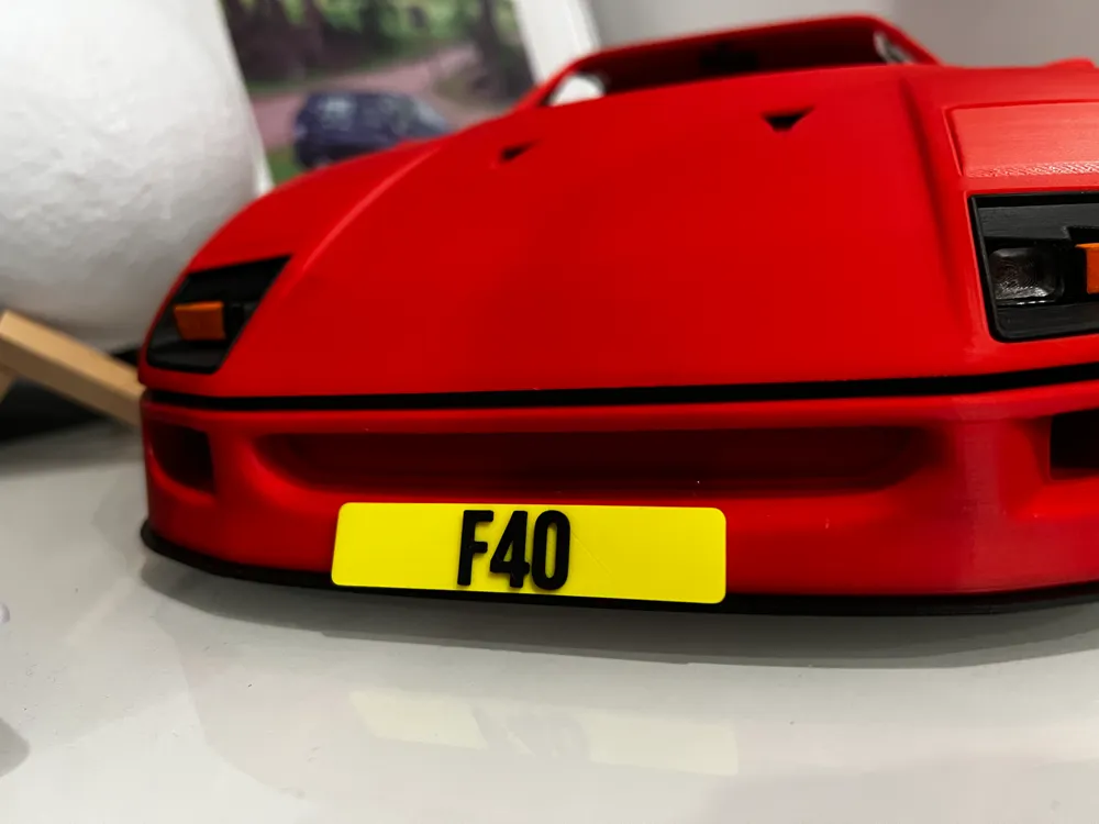 Ferrari F40 License Plate by boxexas - MakerWorld