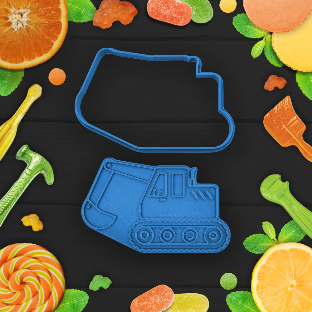 Heavy excavator cookie cutter / stamp by Indibles - MakerWorld