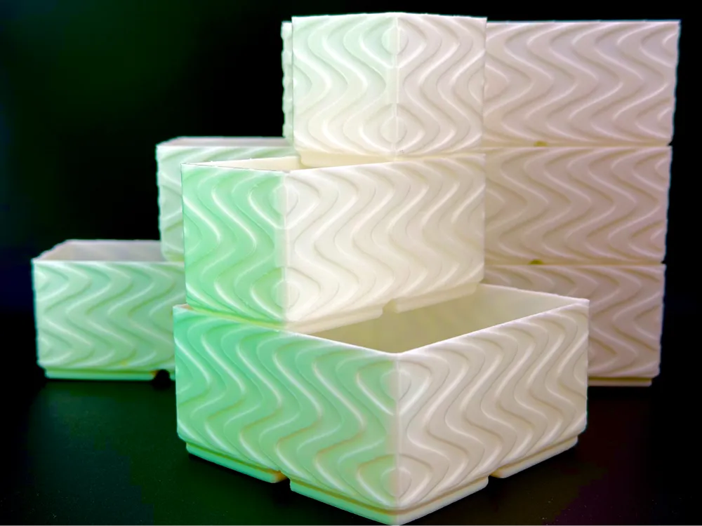 Wavy Aesthetic Gridfinity Bin Set by Hopper_Dropper - MakerWorld