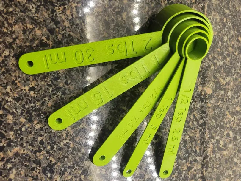 long handle Measuring Spoons V2 - Free 3D Print Model - MakerWorld