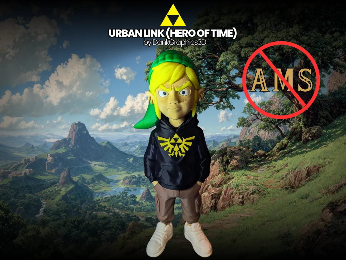 Urban Link: 海拉鲁的英雄……也是街头英雄！ 来自 DankGraphics3D MakerWorld：免费下载 3D 模型