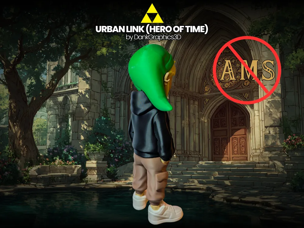 Urban Link: 海拉鲁的英雄……也是街头英雄！ 来自 DankGraphics3D MakerWorld：免费下载 3D 模型