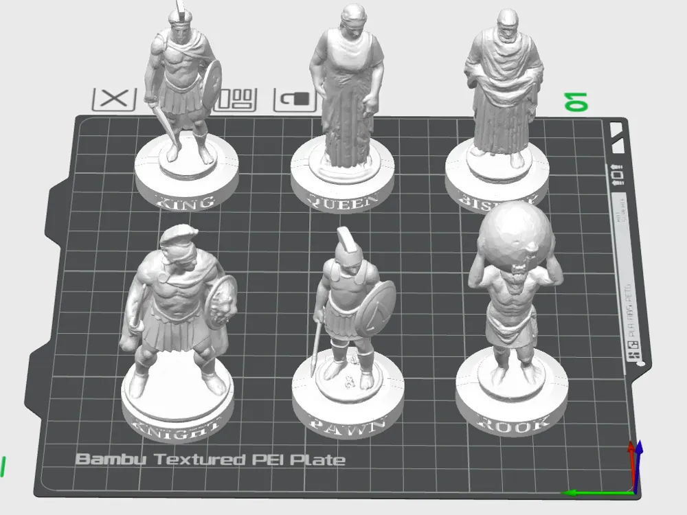 Greek Themed Chess Set by ClydeB3 MakerWorld: Download Free 3D Models