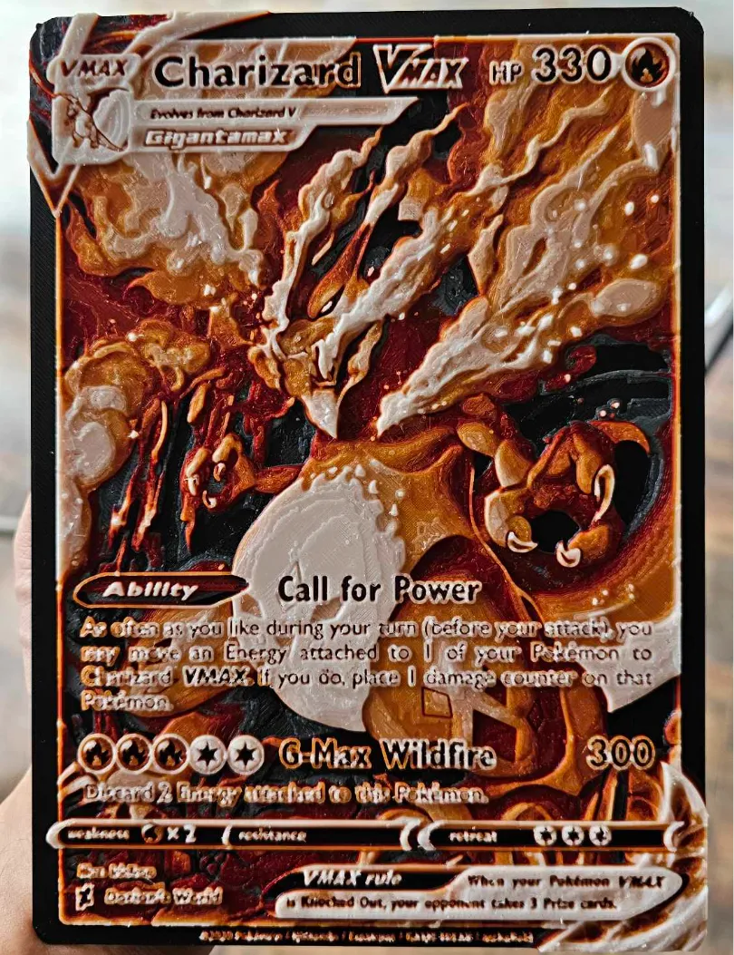 Oversized Pokemon Card Custom Charizard Hueforge by Loki MakerWorld ...