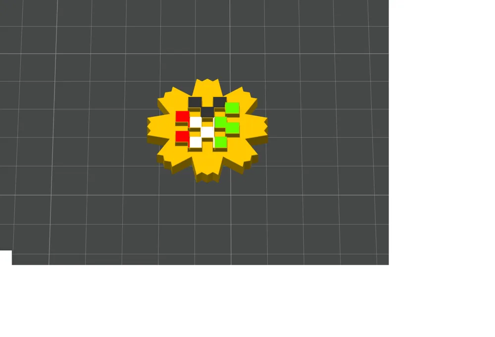 Al Arfaj Flower with Flag badge - Kuwait - Free 3D Print Model - MakerWorld