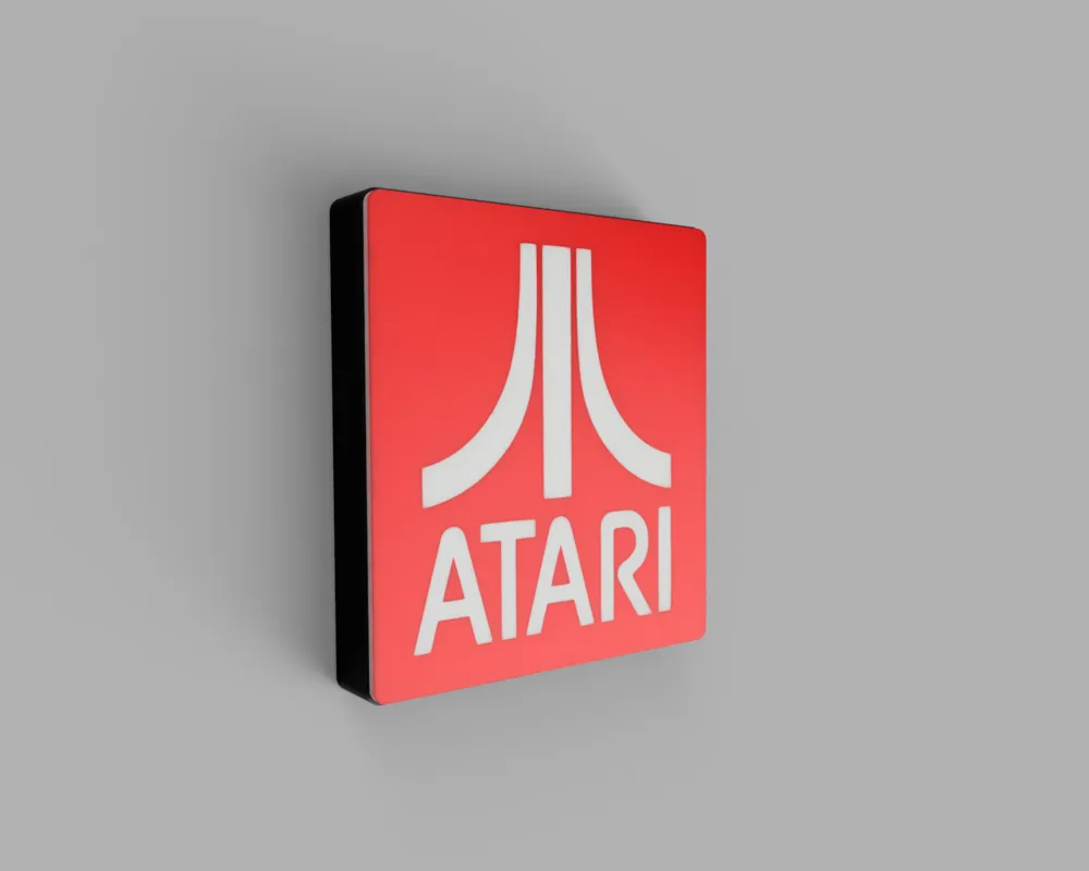 Atari Logo Lightbox - Led Lamp by Valda3D - MakerWorld